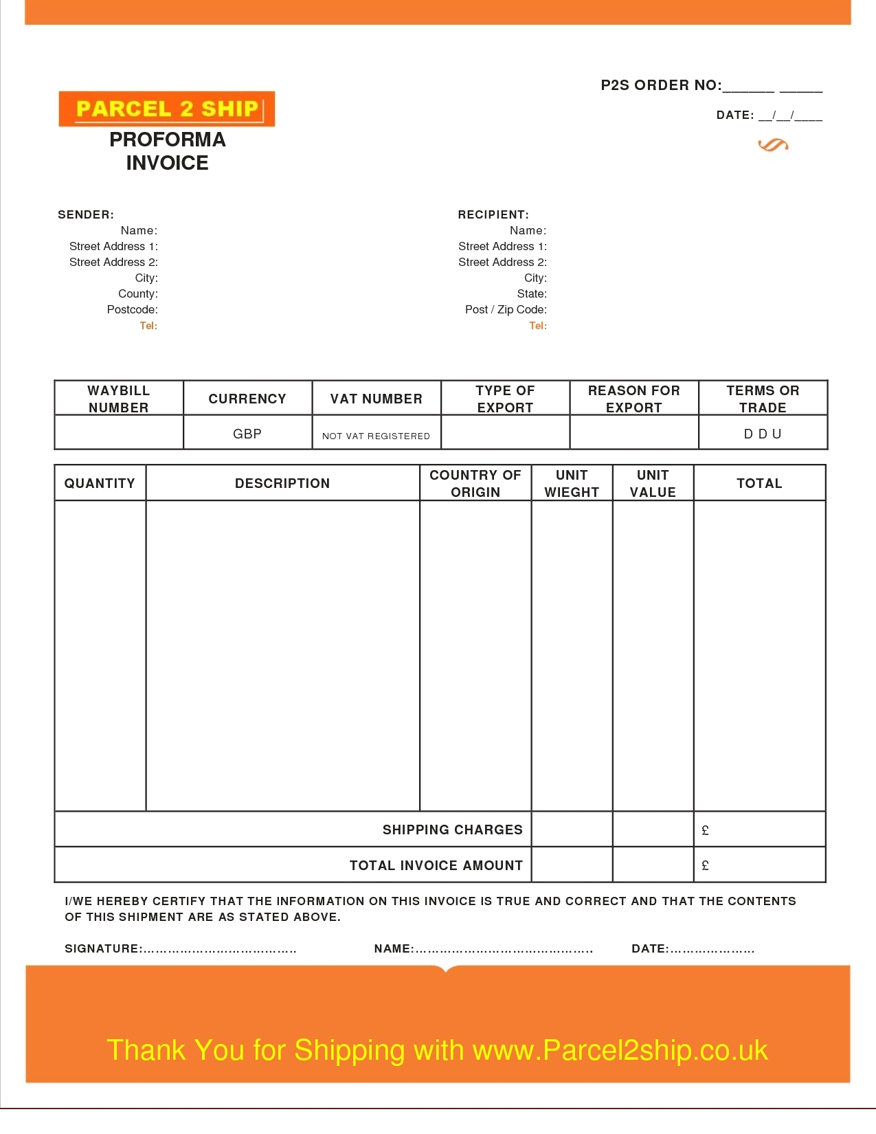 Performa Invoice Format Invoice Template Ideas